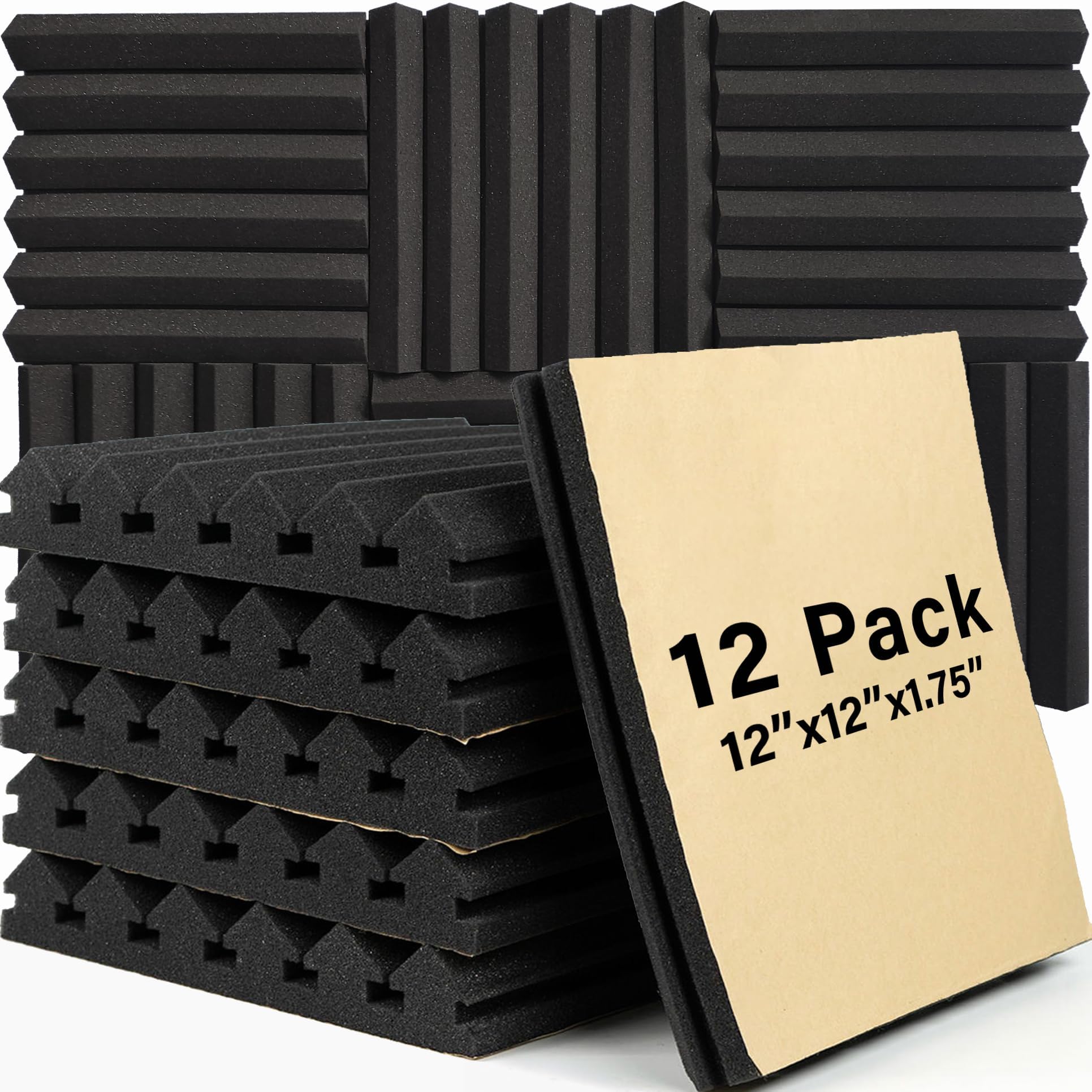 Amazon.com: Acoustic Foam Panels: Self-Adhesive Sound Dampening Panels ...