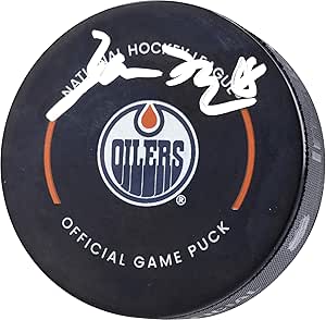 Amazon.com: Zach Hyman Edmonton Oilers Autographed Official Game Puck ...