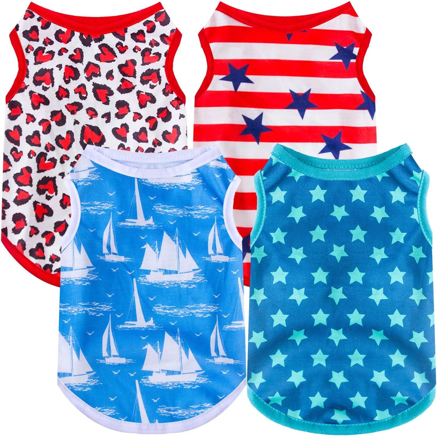 Amazon.com : BAEJMJK 4 Pieces Dog Shirts Breathable Dog T-Shirts for ...