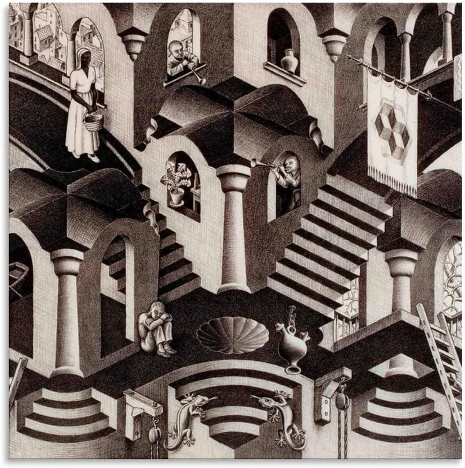 Escher M Optical Illusion Art Op Art Shaded Shapes Lesson Plan.