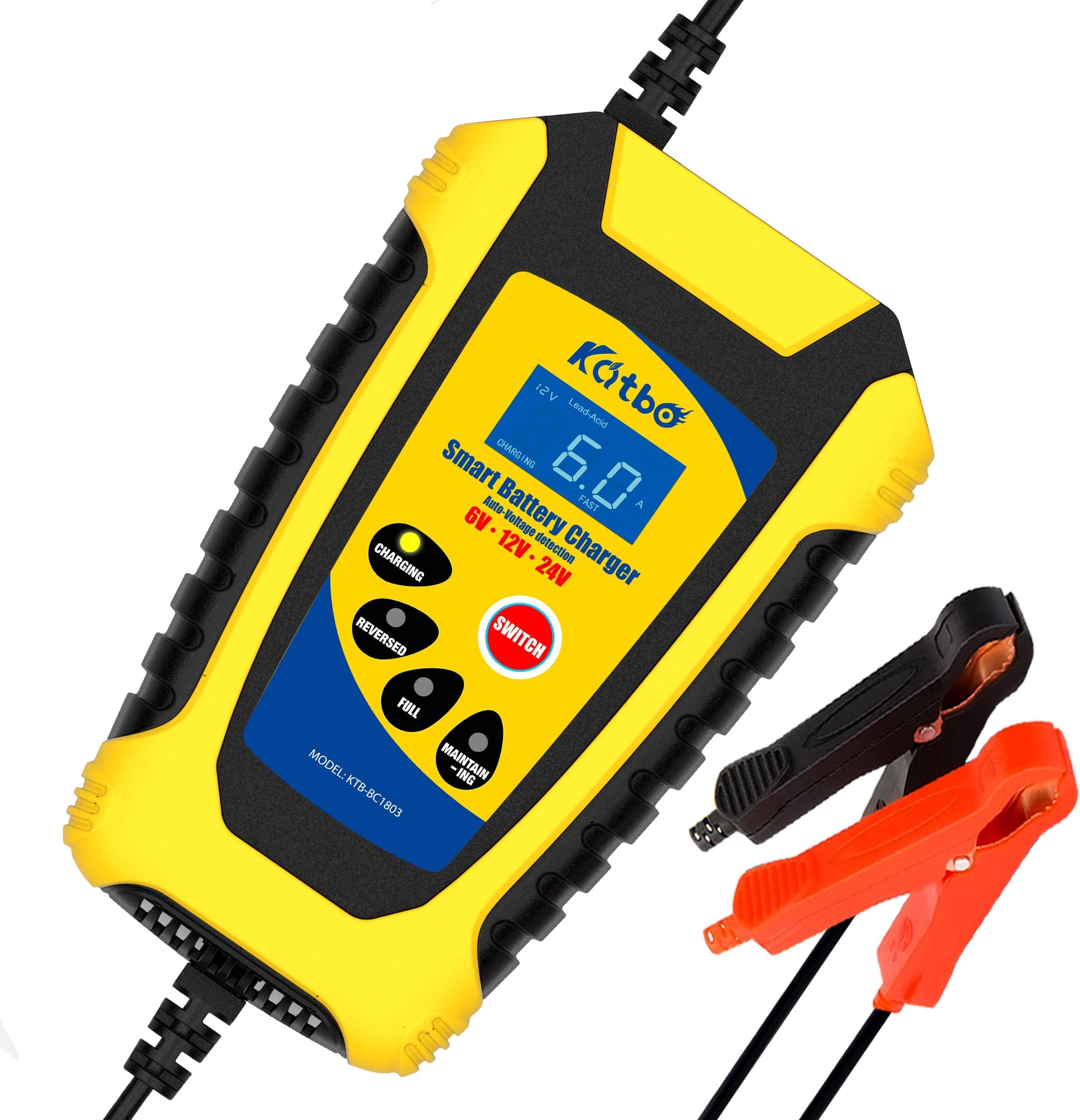 Amazon.com: 5 Amp Car Battery Charger Automotive Battery Maintainer 6V ...