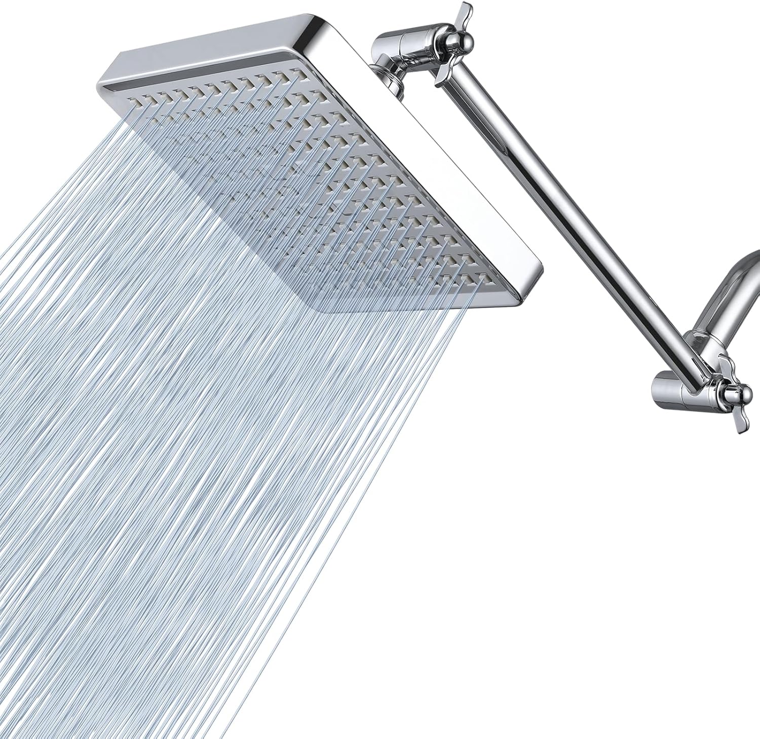 Voolan Rain Shower Head with 11" Extension Arm - High Pressure Rainfall ...