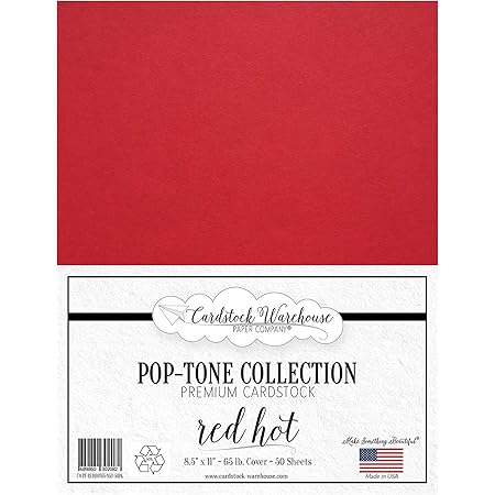 Amazon.com : Wild Cherry Red Cardstock Paper - 8.5 X 11 Inch 65 Lb ...