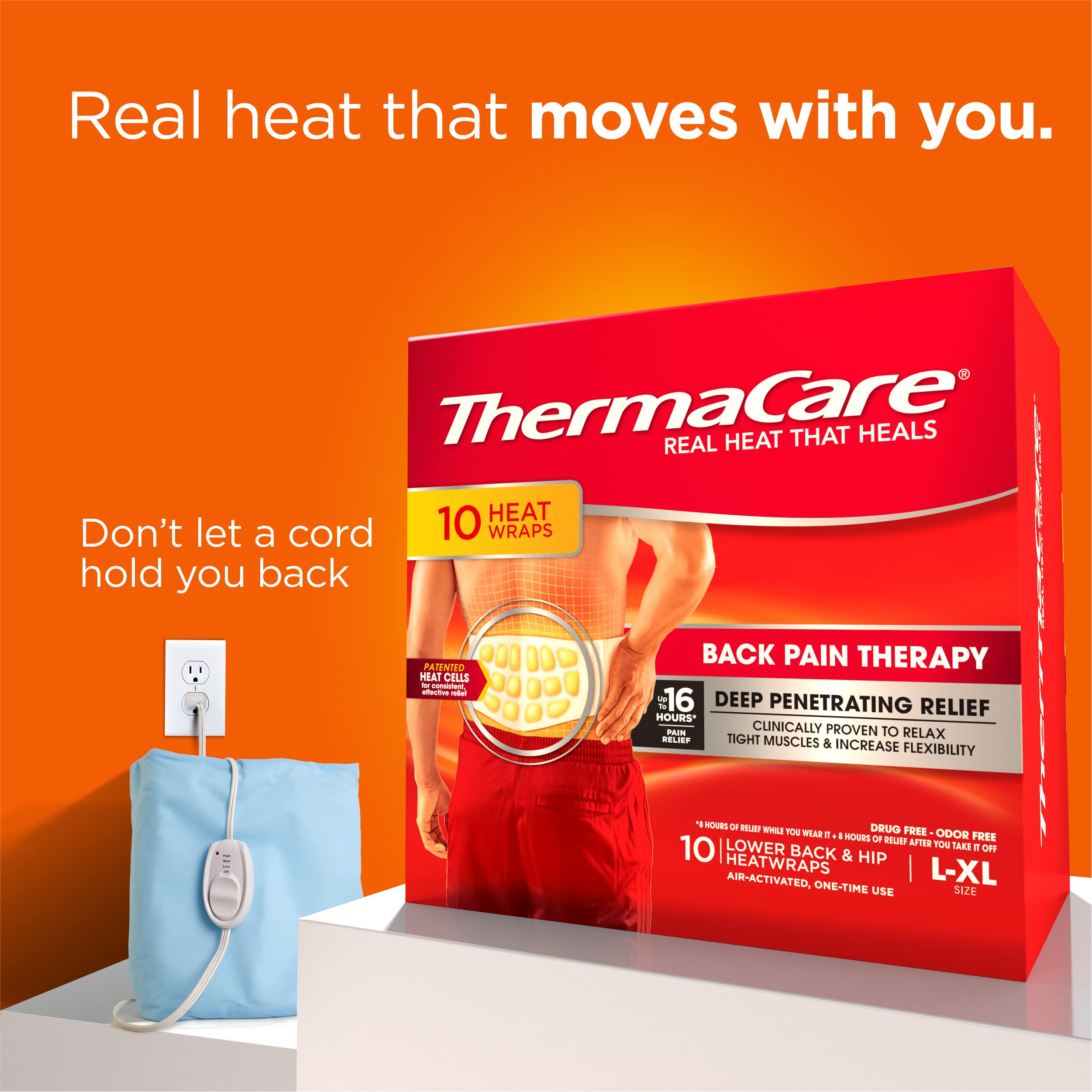 Snapklik.com : Advanced Back Therapy HeatWraps, Disposable Heat Therapy ...