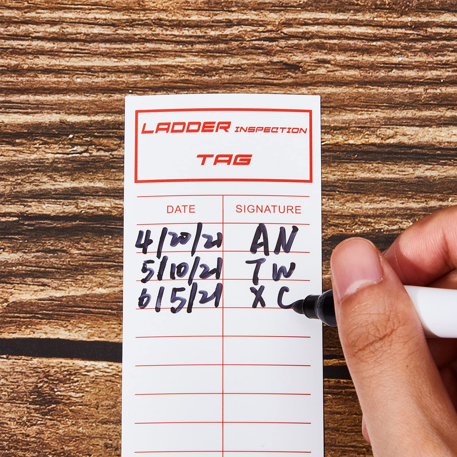 50 Sheets Ladder Inspection Labels Safety Stickers For Ladders 8 ...