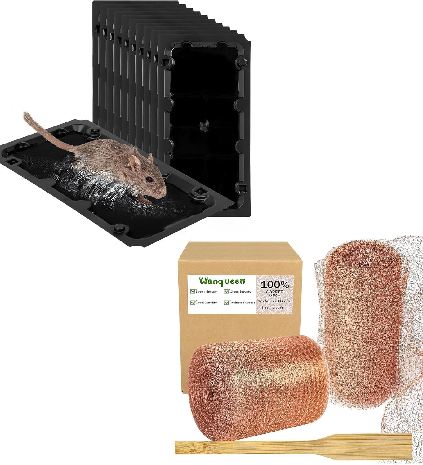 Amazon.com : 10 Pack Sticky Mouse Trap Rat Traps Indoor, Peanut Taste ...