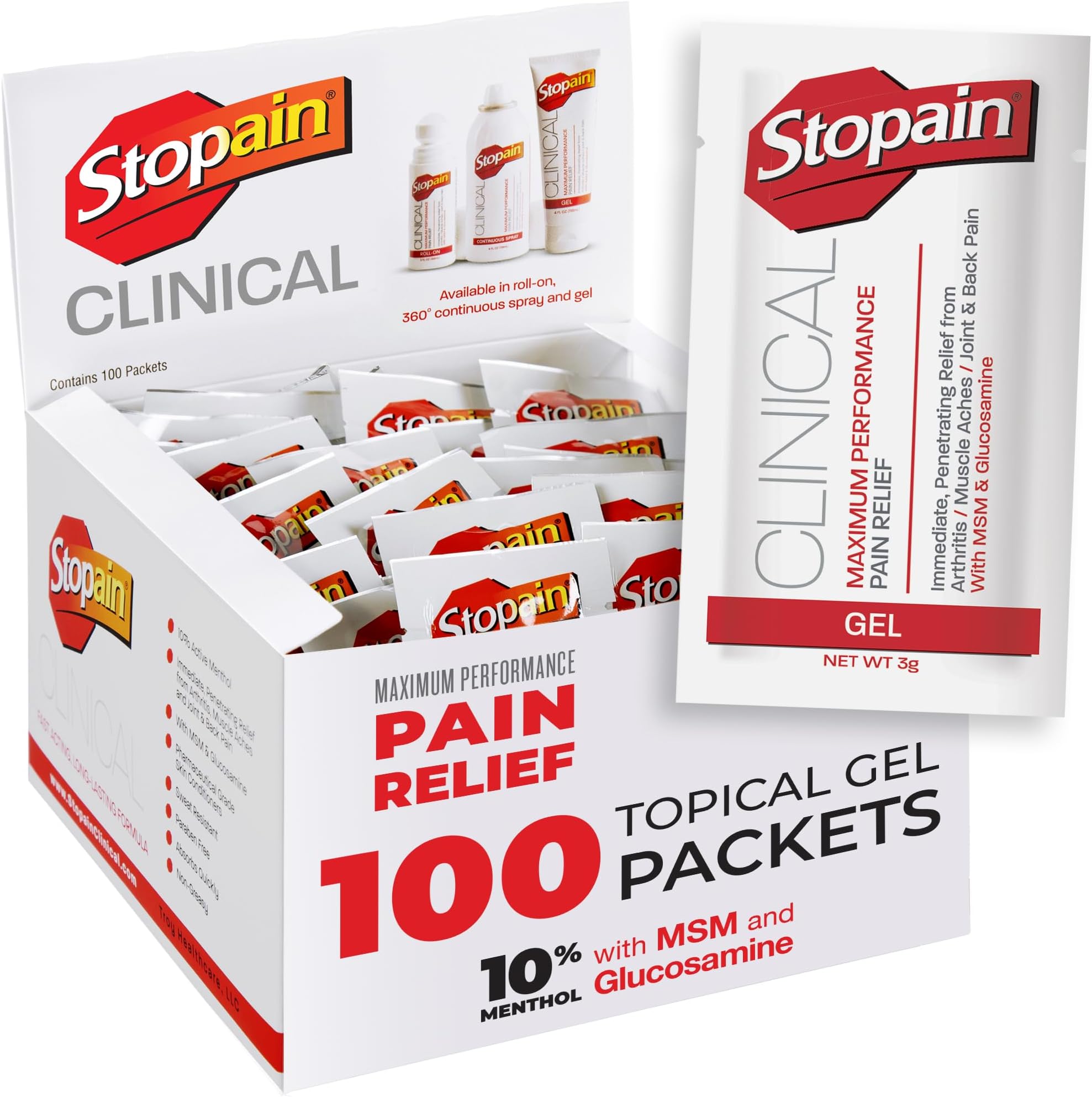 Amazon.com: Stopain Pain Relief Clinical Gel Packets : Health & Household
