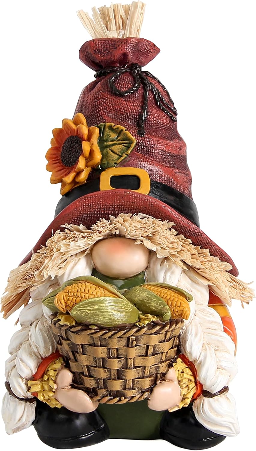 Amazon.com: Leekung Fall Gnomes Statues for Thanksgiving Decorations ...
