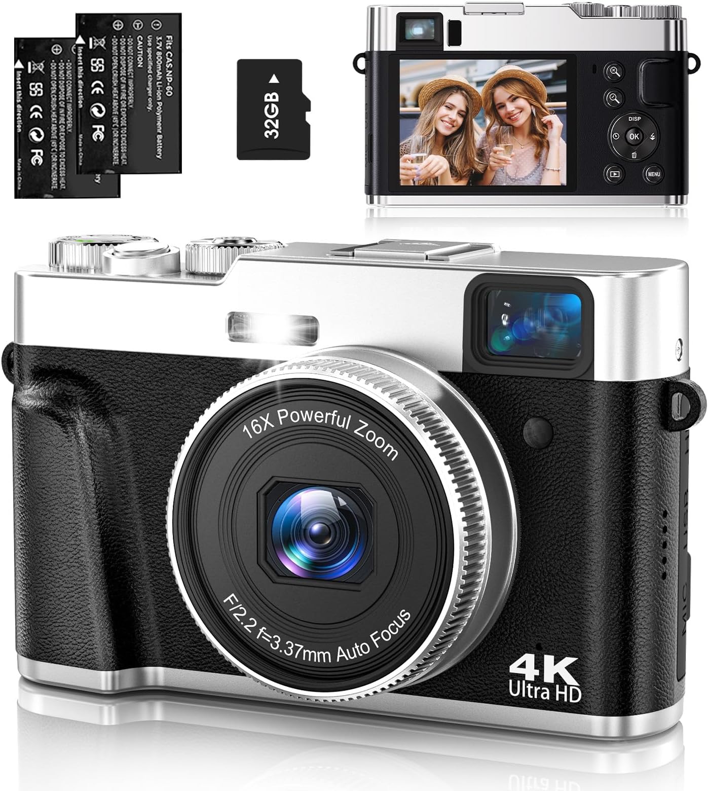 NEZINI Appareil Photo numérique 4K 48 MP UHD autofocus avec Carte de 32 ...