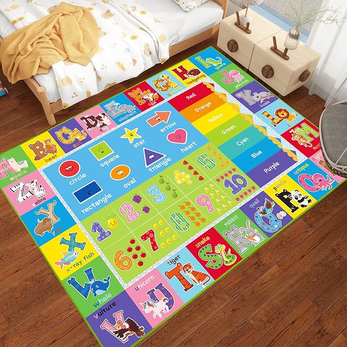 Amazon.com: ABC Carpet, Kids Rugs for Playroom, Educational Play Mat ...