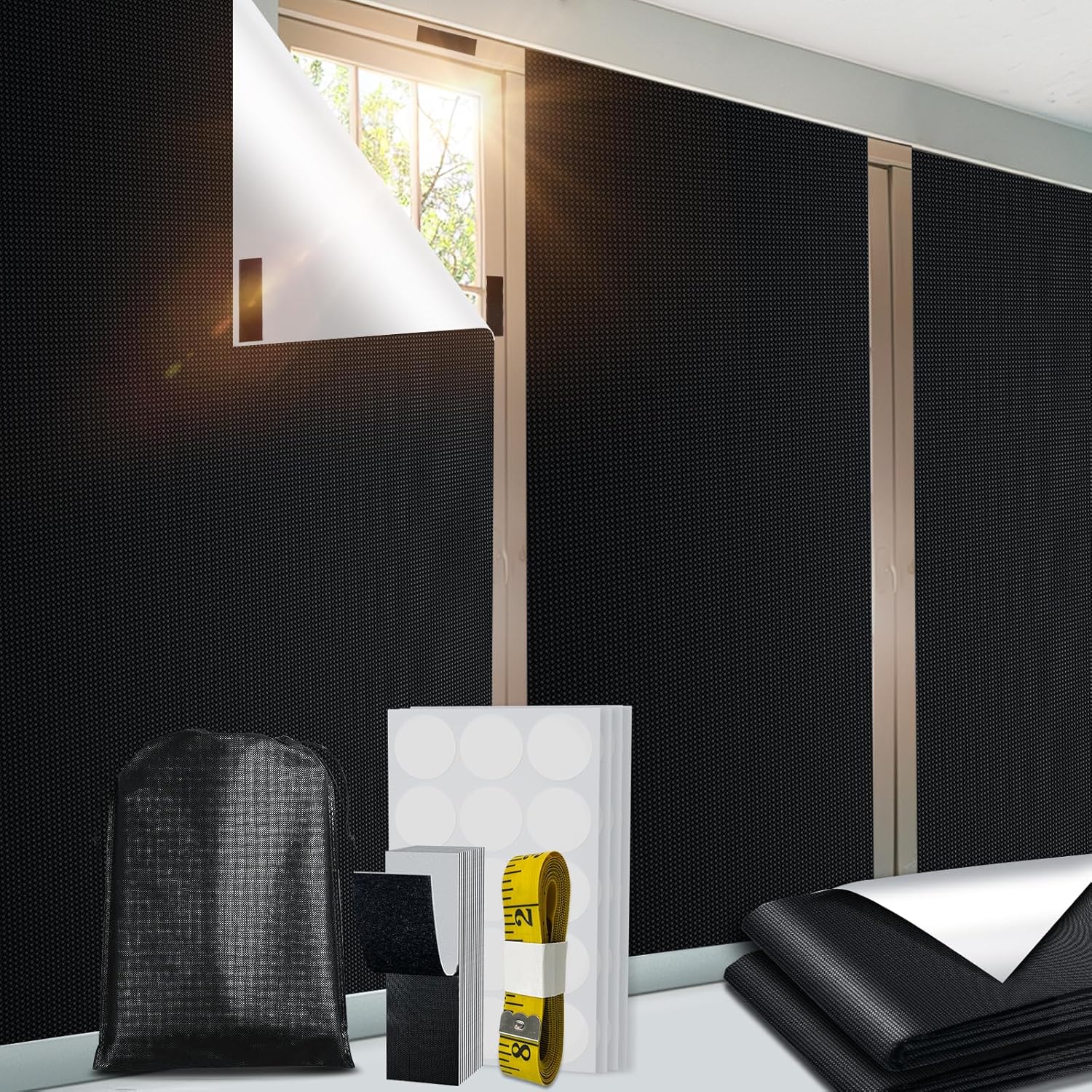 PChero 100% Blackout Curtains for Bedroom, 2 Packs 118"×57" Portable ...