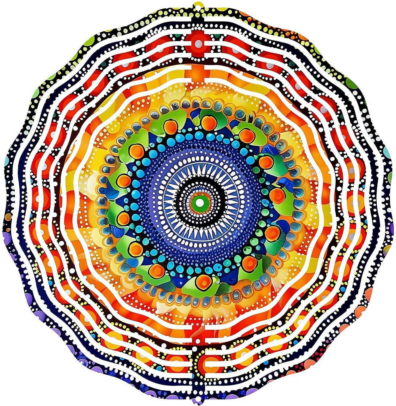 Amazon.com: Mandala Wind Spinner, Floral Burst Mandala Wind Spinner, 3D ...