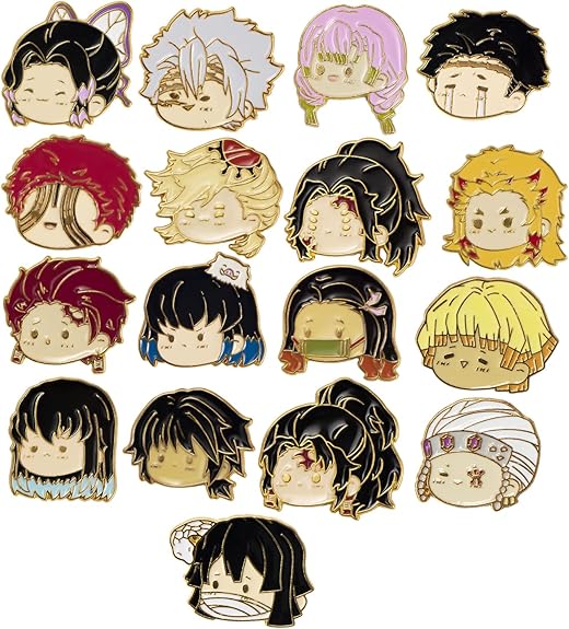 Amazon.com: Yannasa Demon Brooch Anime Cosplay Pins Slayer Mental Cute ...