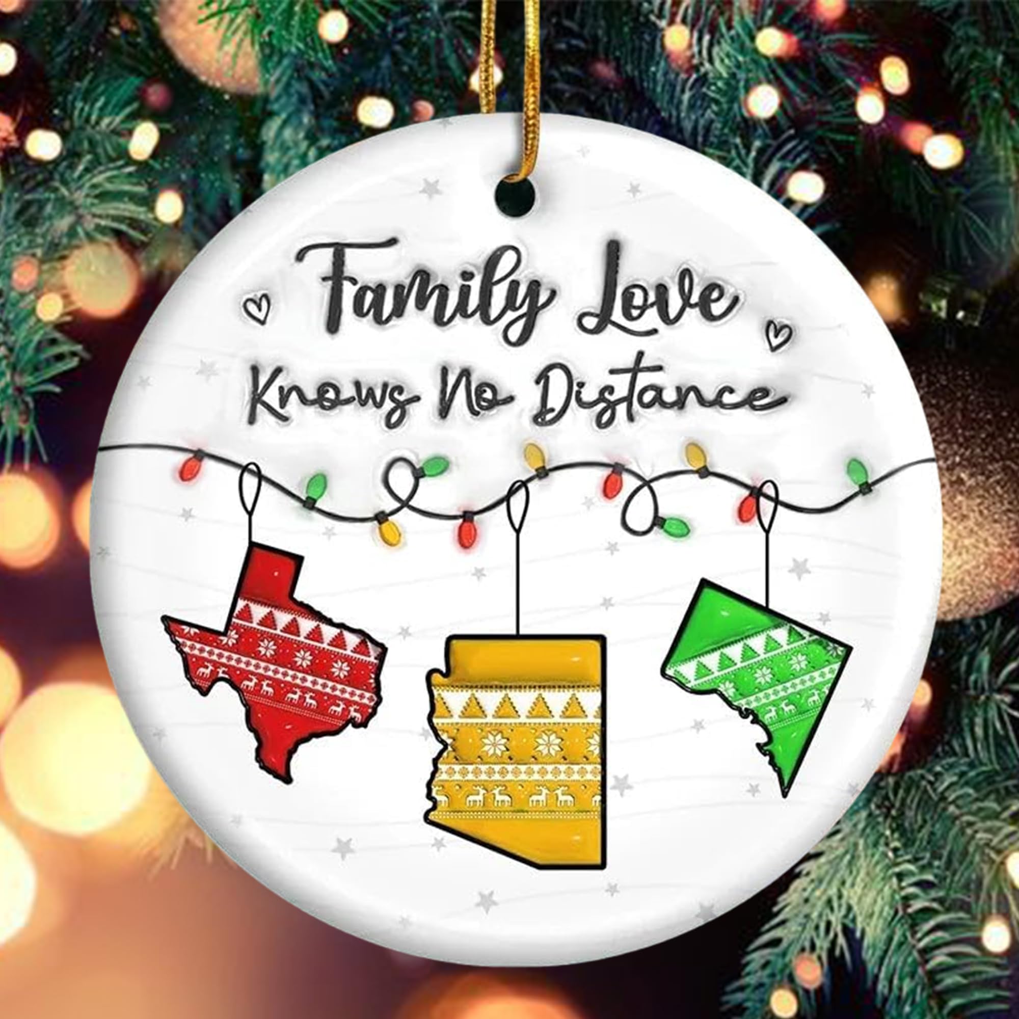 Amazon.com: Personalized Family Christmas Ornaments 2024 Family Love ...