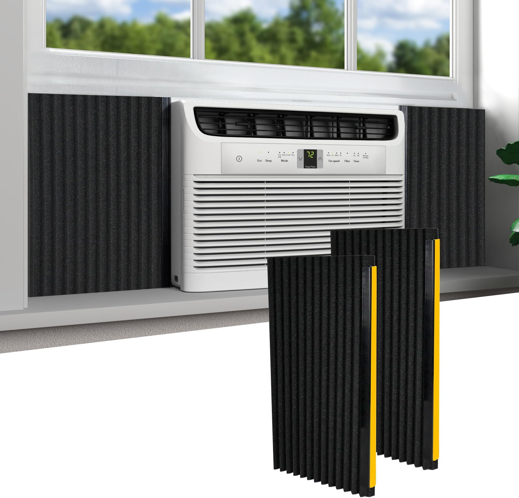 Amazon.com: Memrita Window Air Conditioner Insulated Foam Side Panels ...