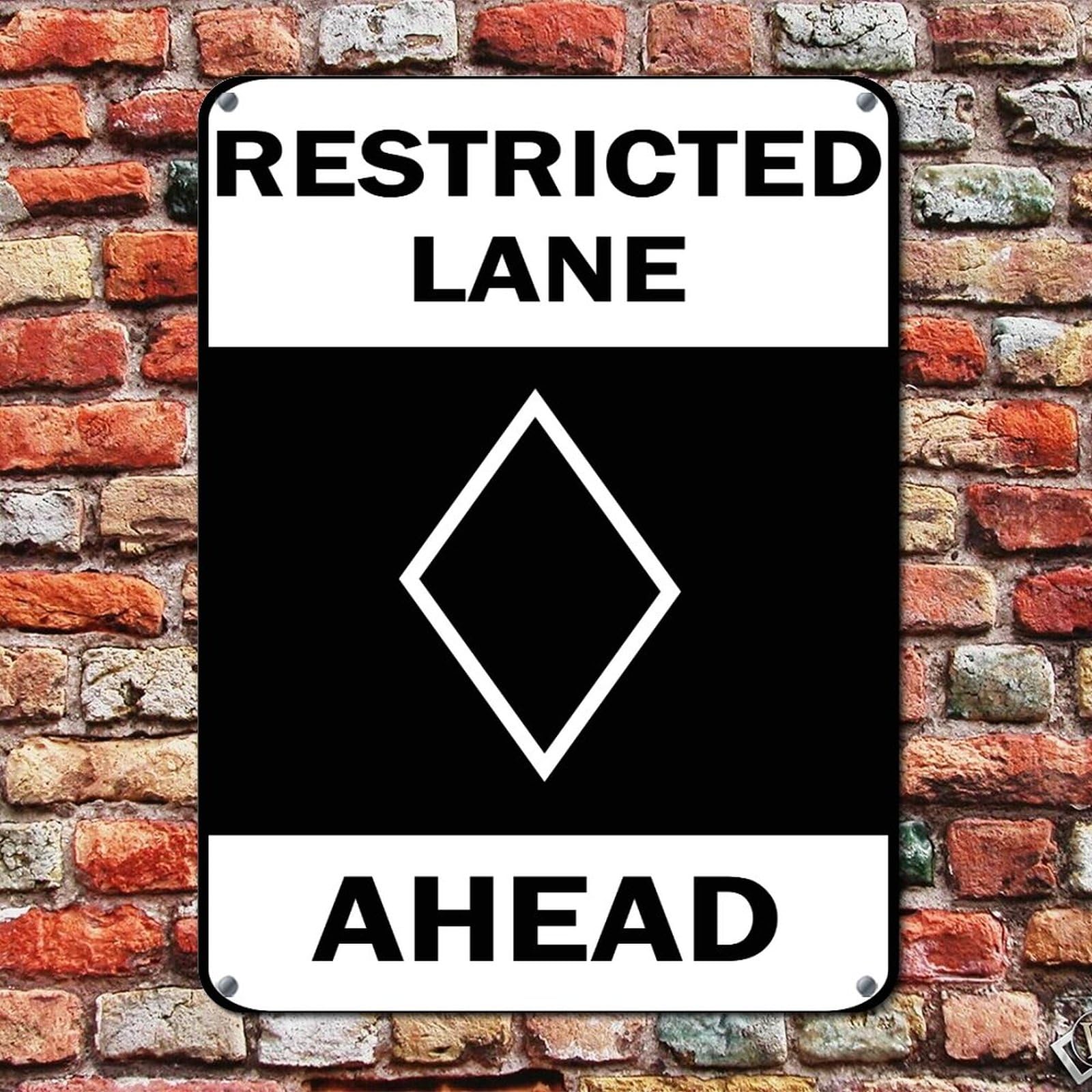 Restricted Lane Sign R53D (CA) AUTOS WITH TRAILERS TRUCKS PROHIBITED