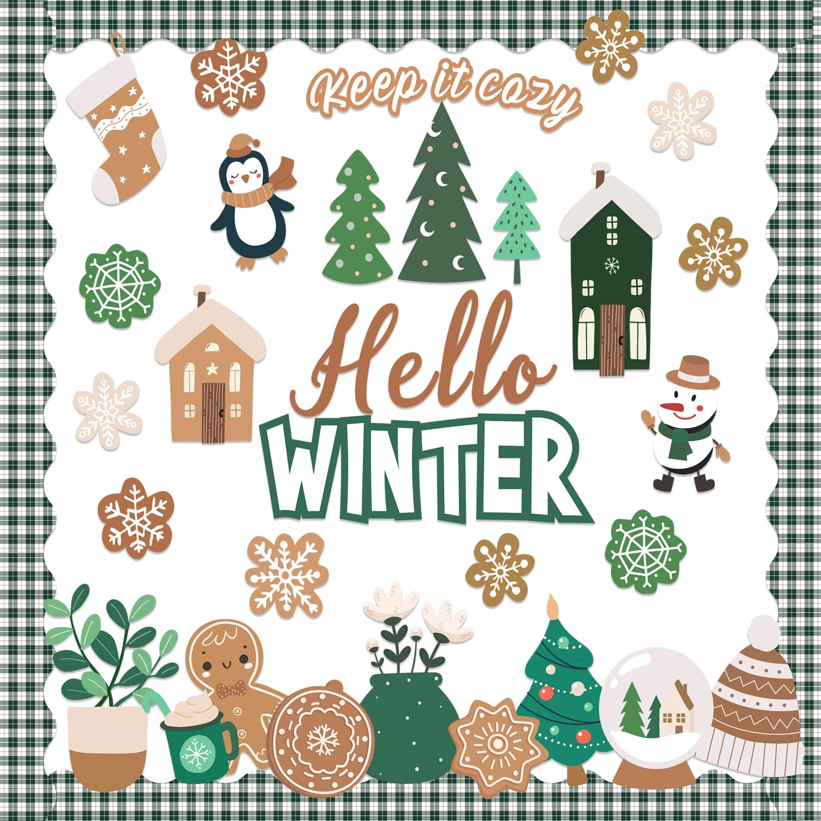 Snapklik.com : Pasimy Winter Bulletin Board Decorations Hello Winter ...