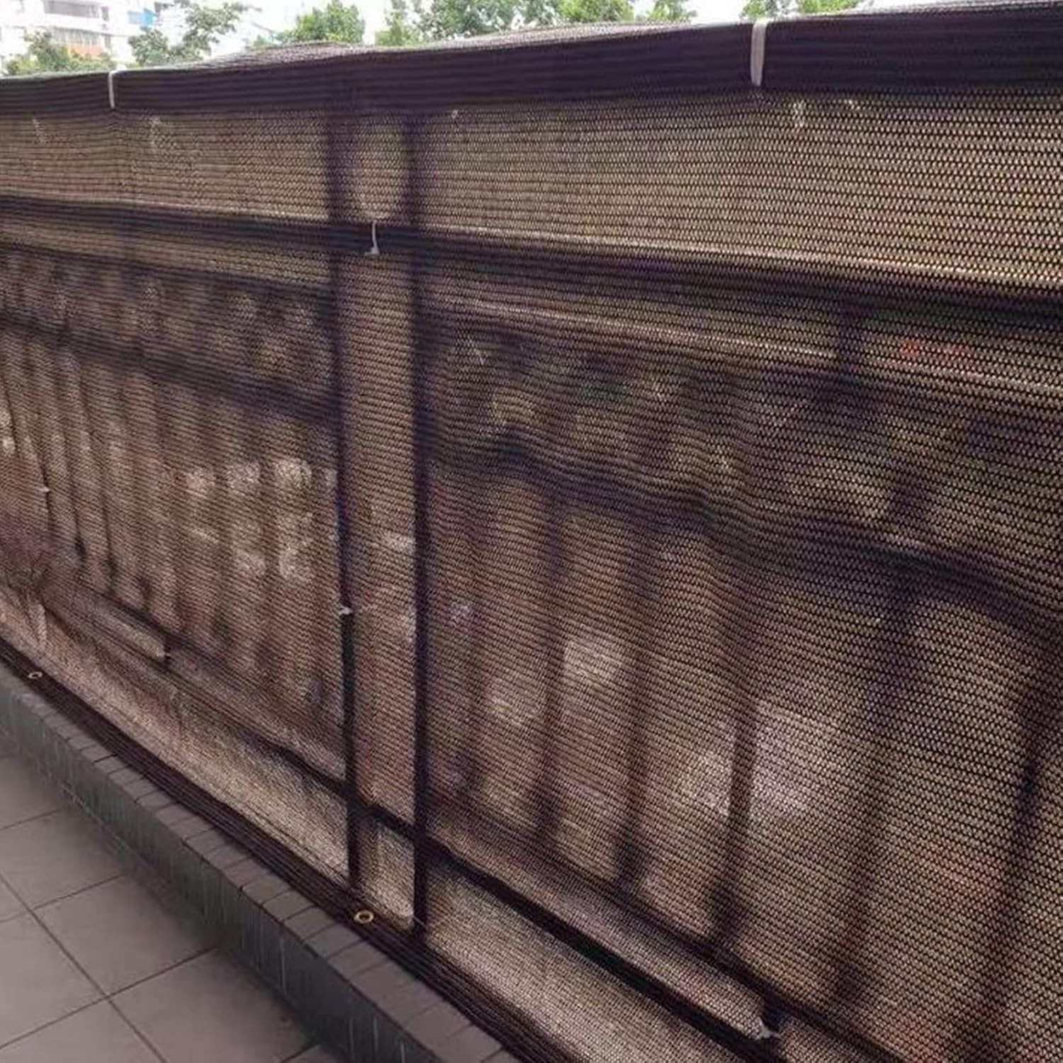 JIwqDY Balcony Privacy Screen Balcony Cover UV Protection Fence Mesh ...