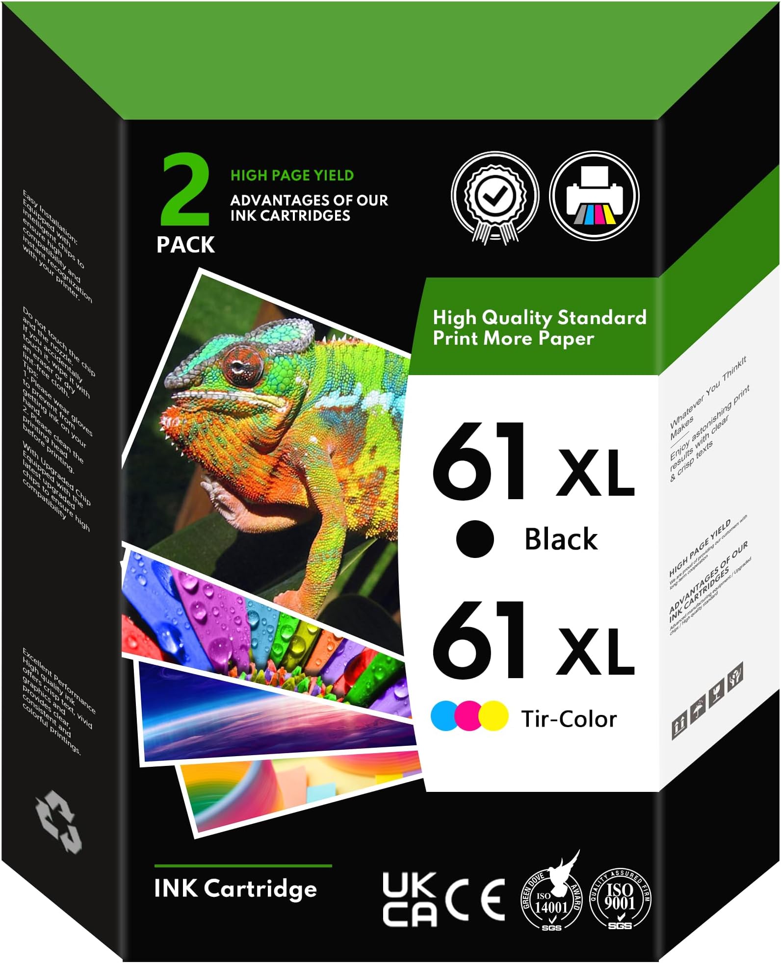 HP 61XL Cartouche d'encre d'origine haute rendement noir (CH563WN ...