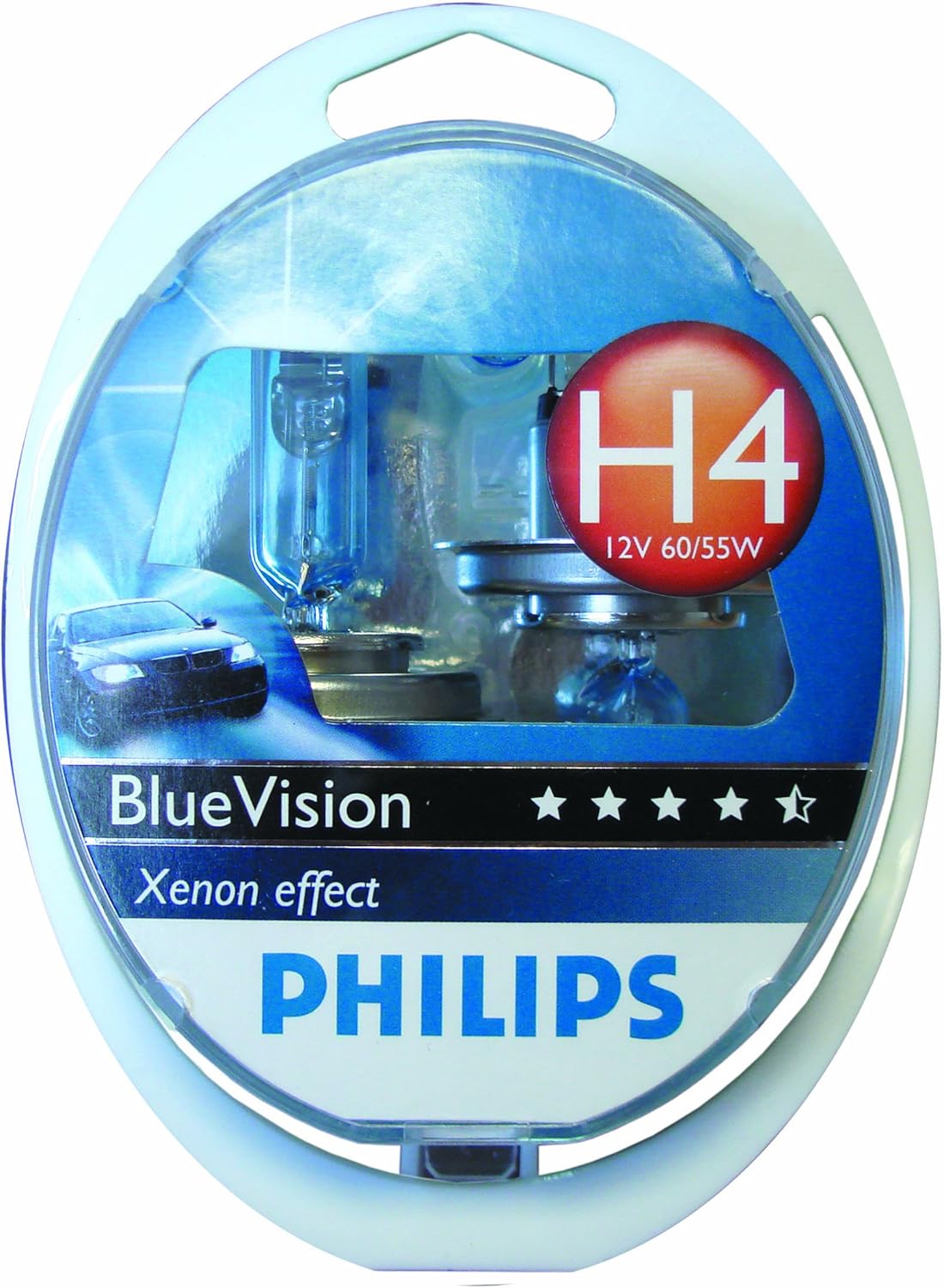 Philips 12342-BVD H4 T10 Blue Vision Bulb (4 Bulbs) : Amazon.co.uk ...