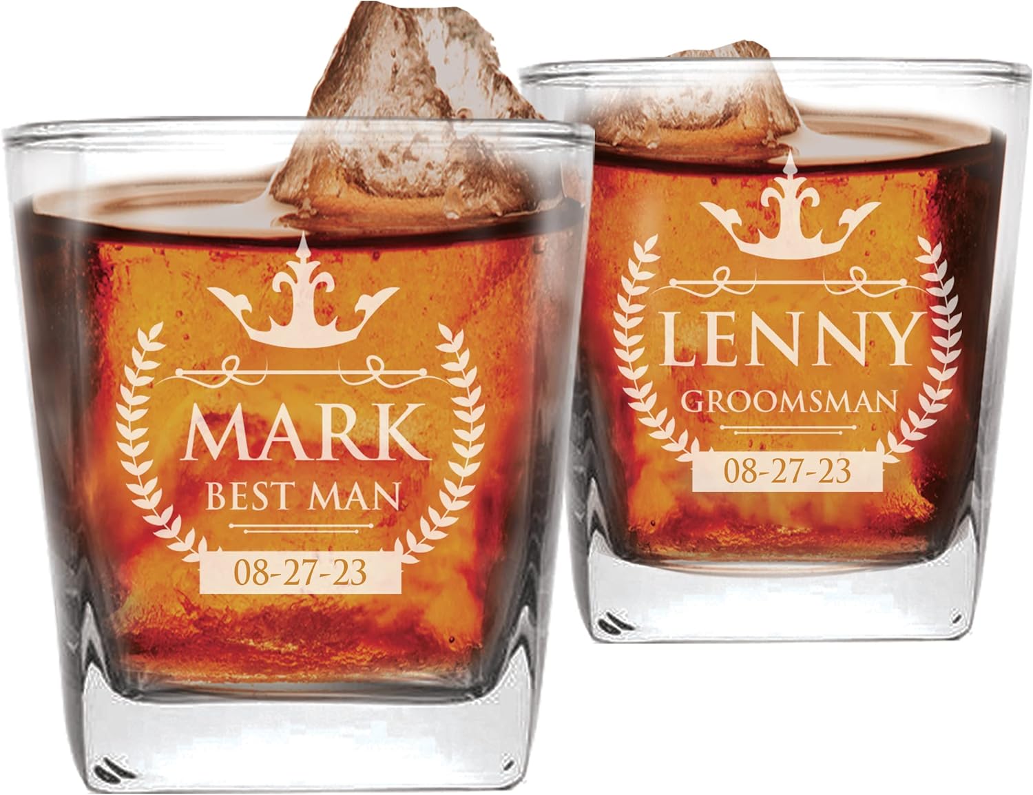 Amazon.com | Set of 1, 3, 7 and More Custom Personalized Whiskey Rocks ...