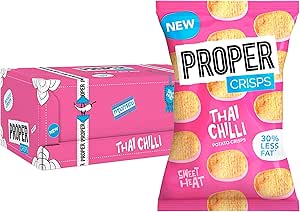 Proper PROPERCRISPS - Thai Chilli Flavour Ridged Potato Crisps, 30g x ...