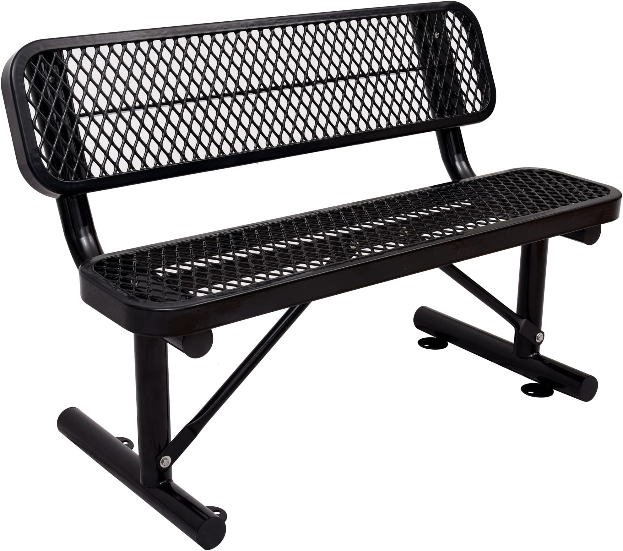 Amazon.com: Global Industrial 72" L Expanded Metal Mesh Bench w/Back ...