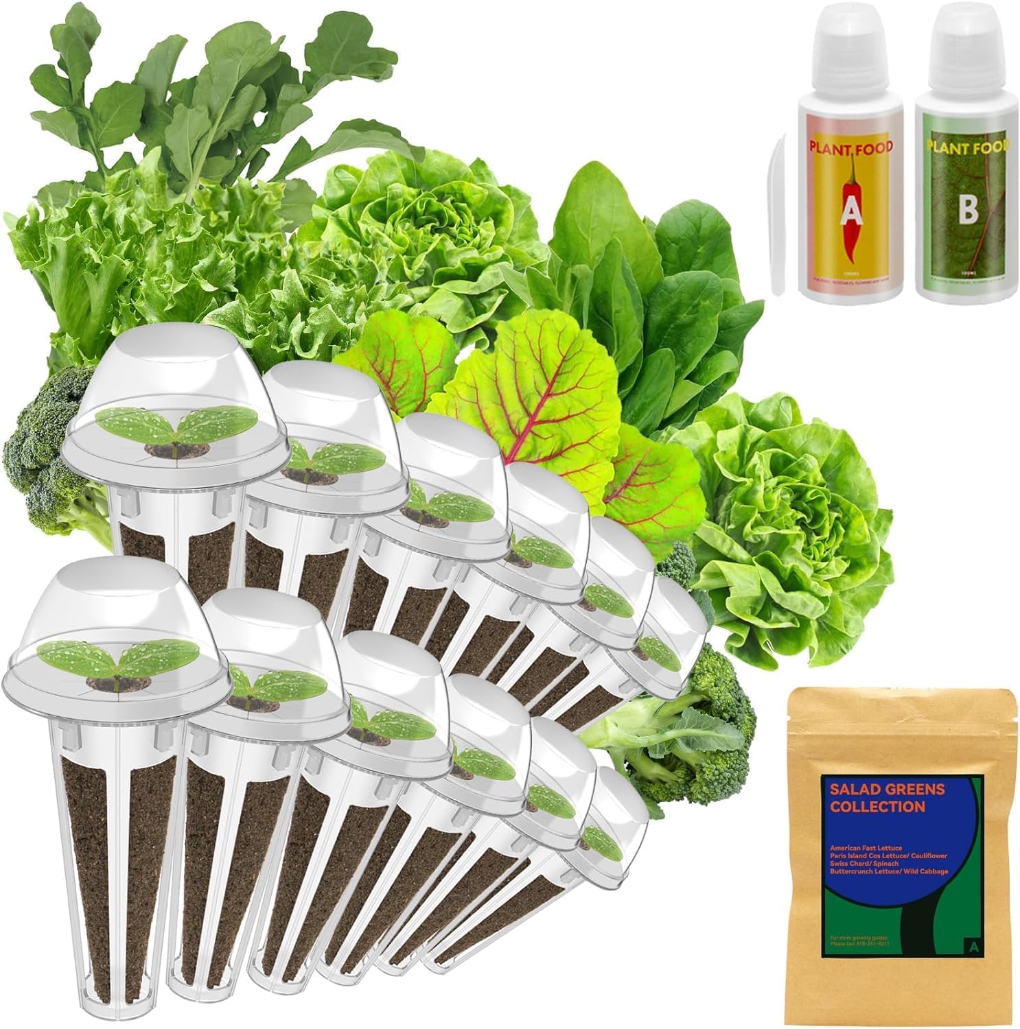 Amazon.com : inbloom Salad Green Seed Pod Kit for Hydroponics Growing ...