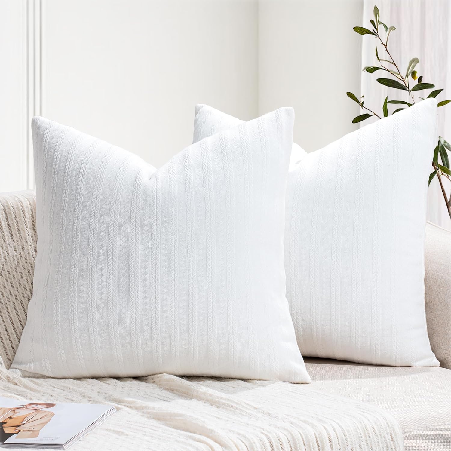 Amazon.com: YCOLL Decorative Throw Pillow Covers 20x20 Set of 2 Super ...