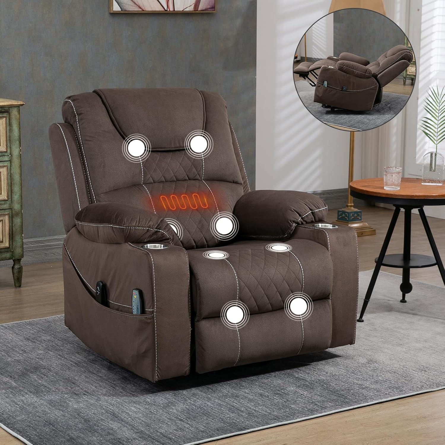 Amazon.com: Cirui Power Lift Recliner Chair with Massage and Heat for ...