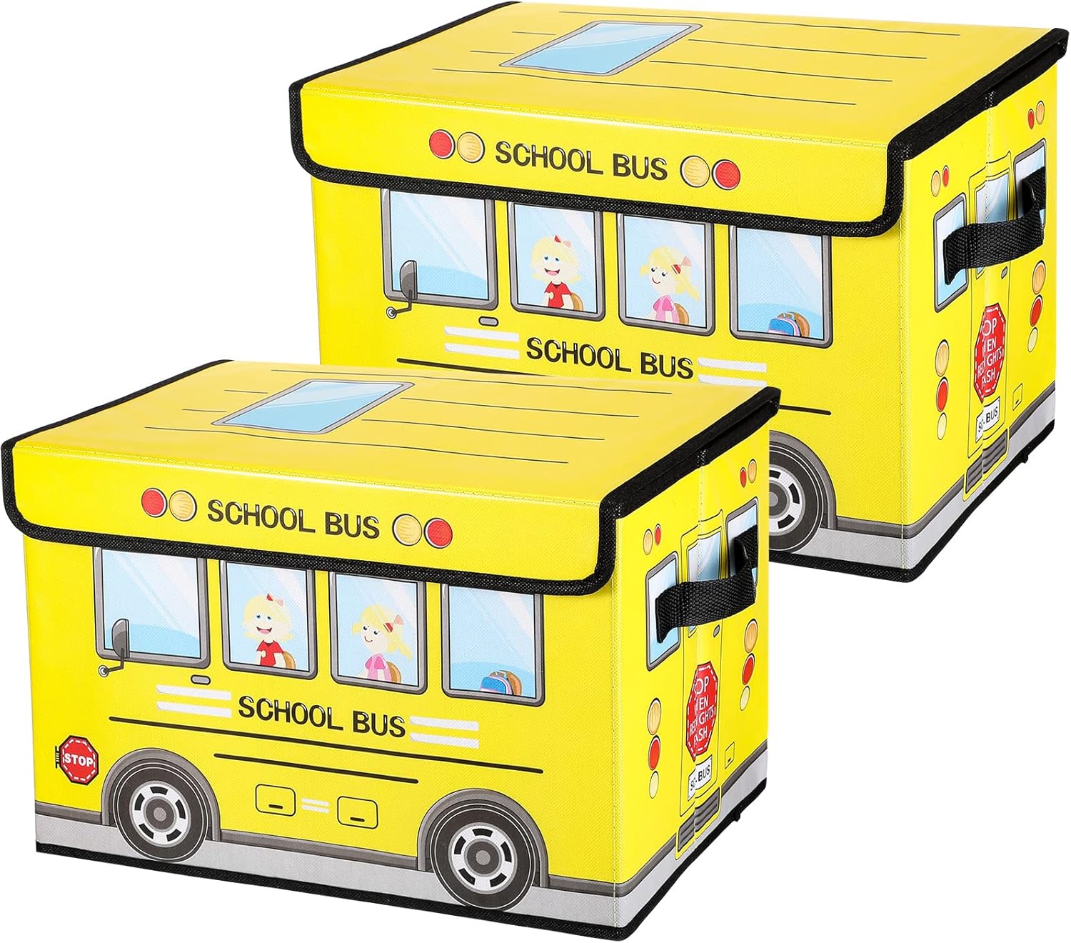 Amazon.com: Sweetude 2 Pcs School Bus Treasure Box for Classroom ...