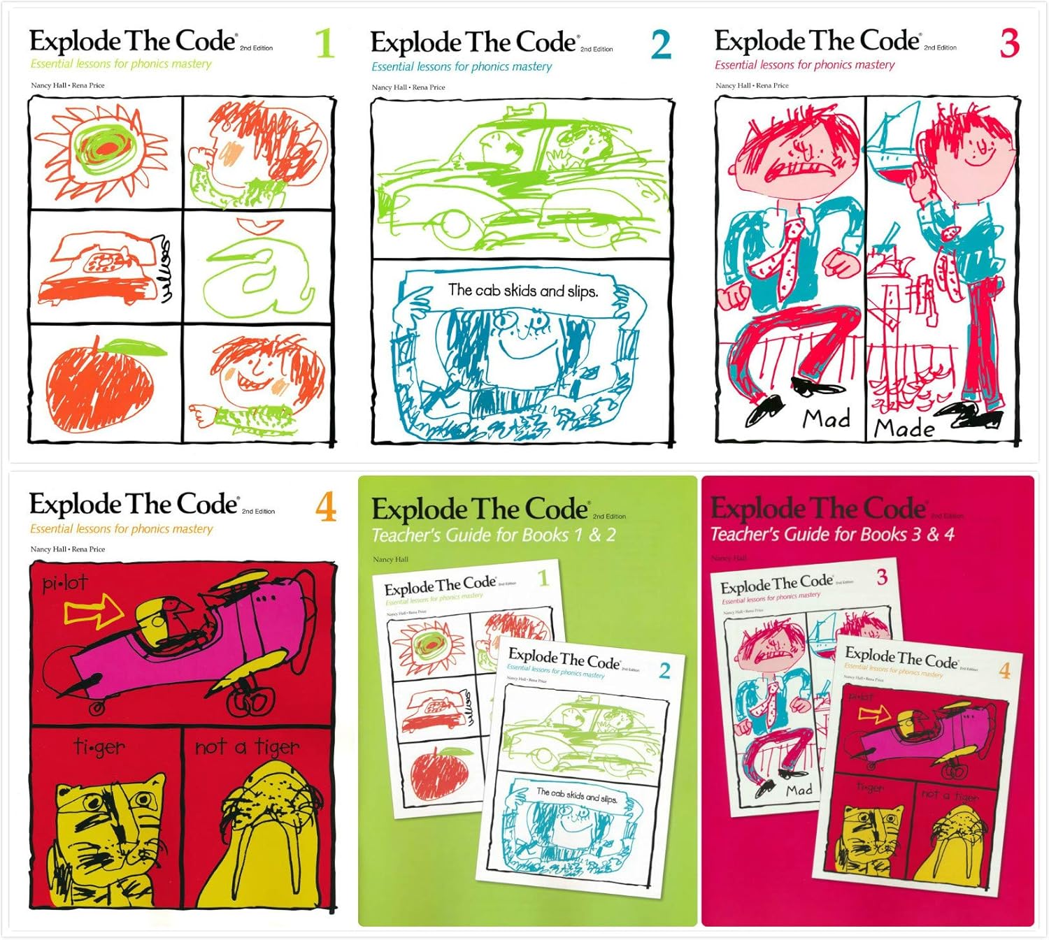 Explode the Code Books Set (6 Books): Book 1 - 4 and Teacher's Guide ...