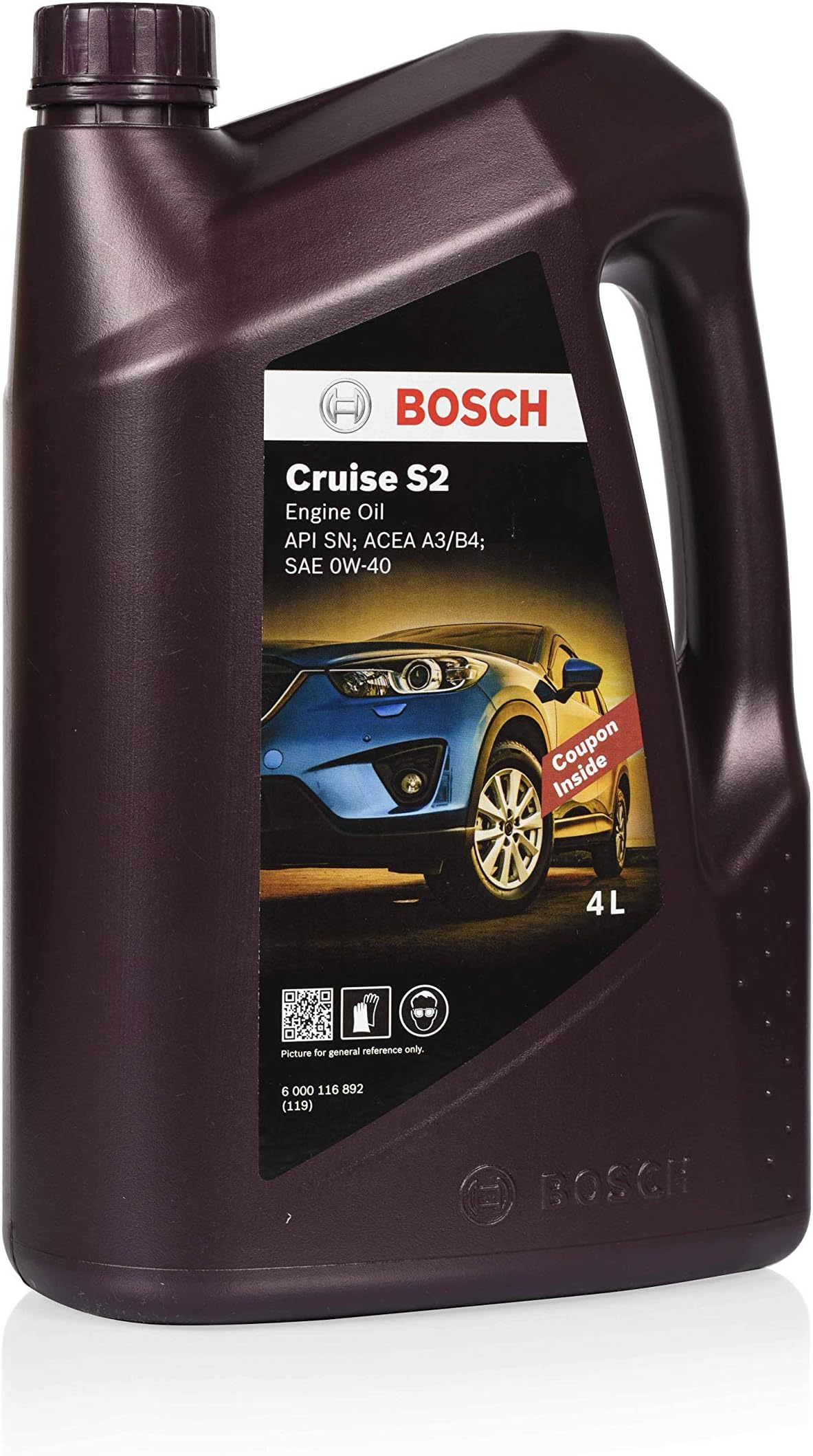 Bosch Fully Synthetic Engine Oil F002H24628- Cruise S2 SN 0W40 for ...