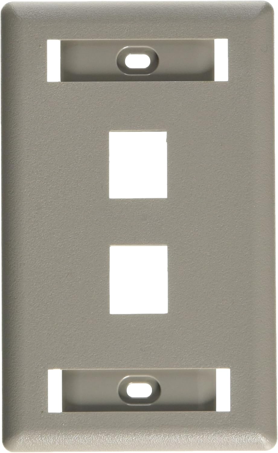 Hubbell IFP12GY Flush Phone/Data/Multimedia Wall Plate, 1 Gang, 2 Port ...