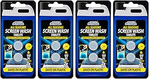 Car Pride Winter Screen Wash Tablets-Pack of 4, 2 Tablets per pack ...