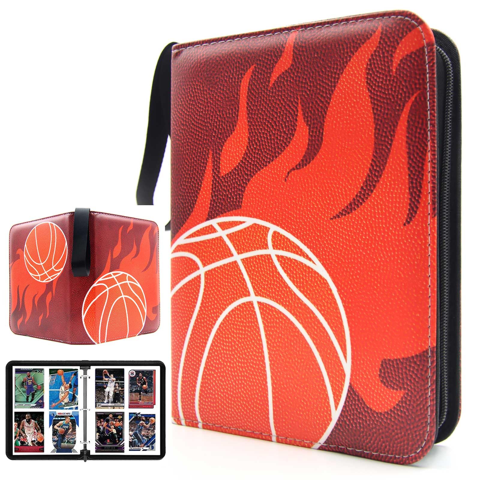 Amazon.com: 4 Pocket Basketball Card Binder Fits 400 Cards with 50 ...
