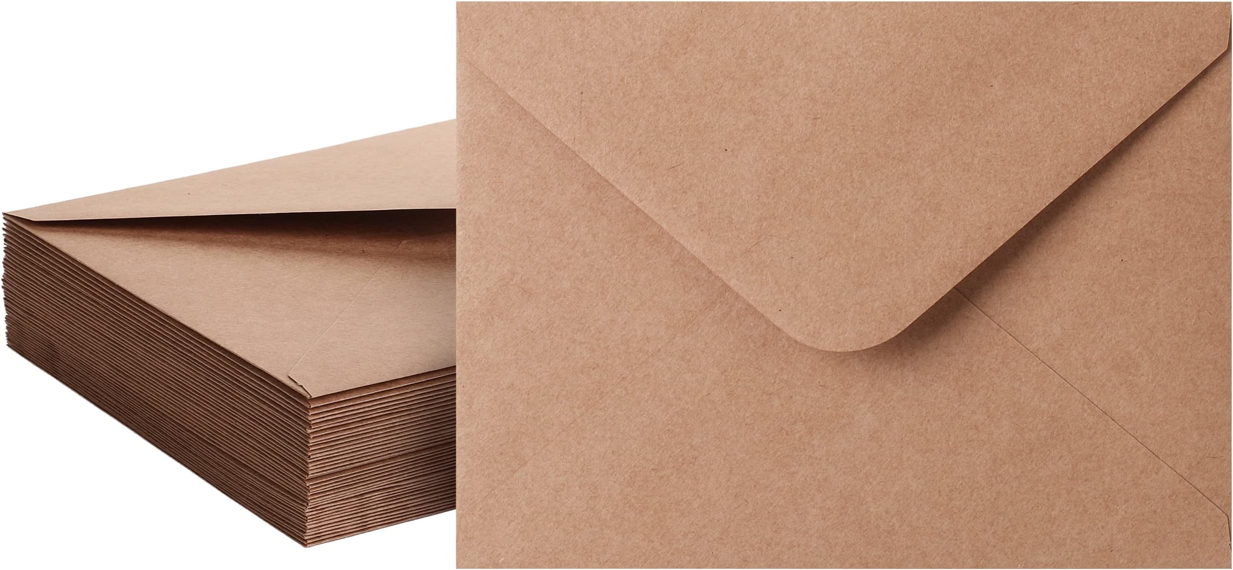 Amazon.com : Kraft Envelopes, 50 Pack, 5 x 7 Inch, Brown Envelopes,A7 ...