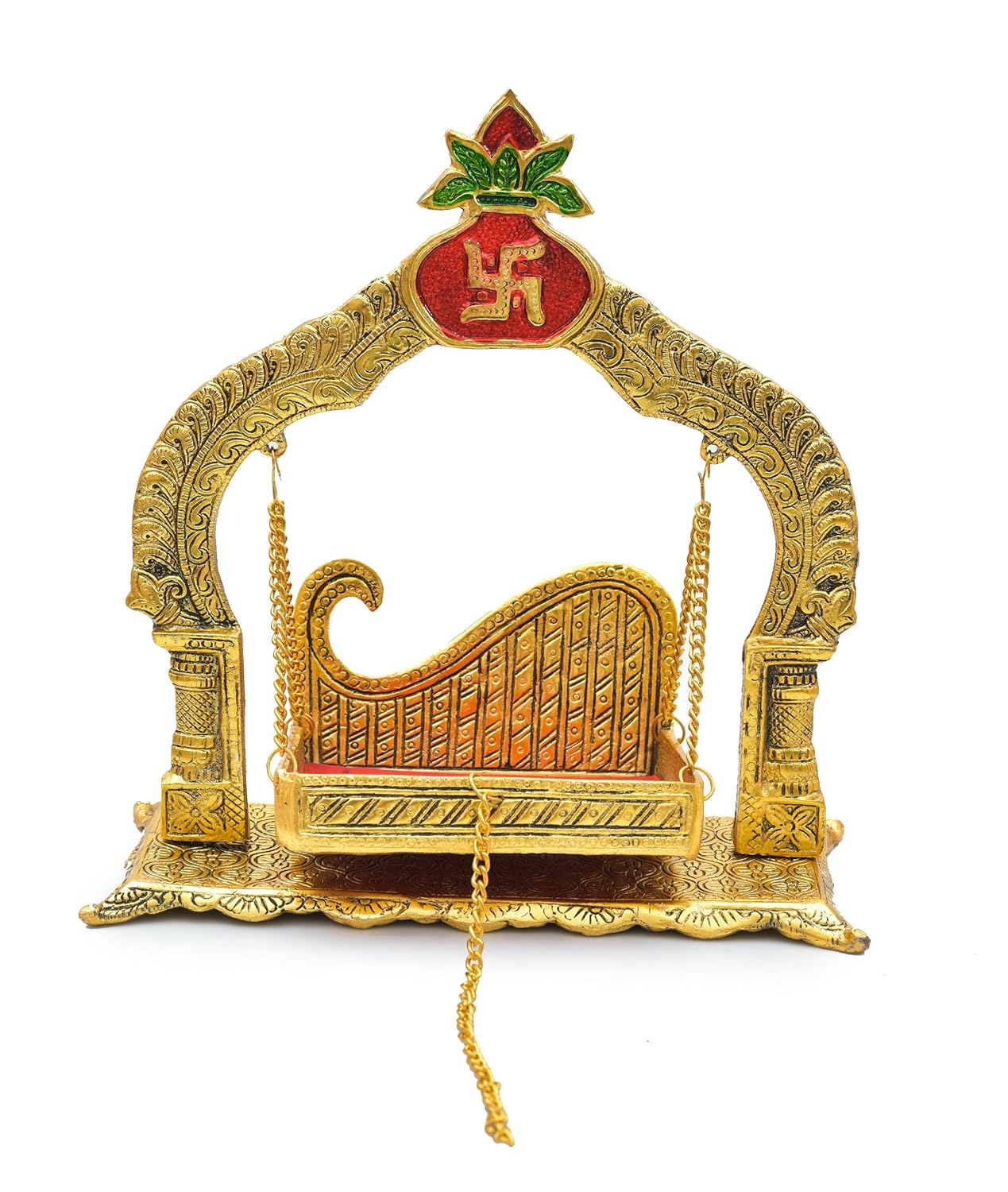 Buy NIRMAL HANDICRAFT Laddu Gopal Jhula – Metal Palna for Laddu Gopal ...