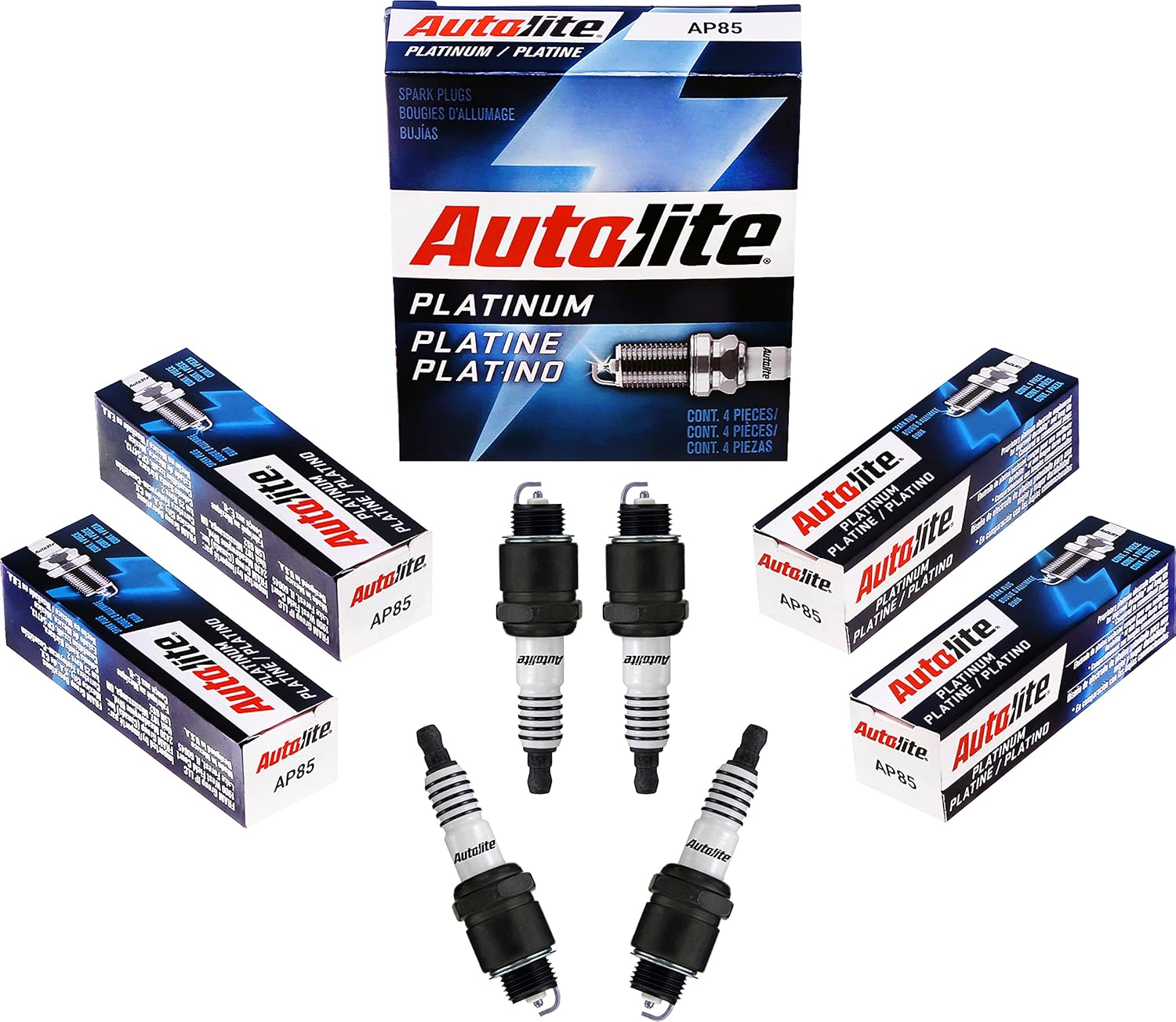 Amazon.com: Autolite Platinum AP85 Automotive Replacement Spark Plugs ...