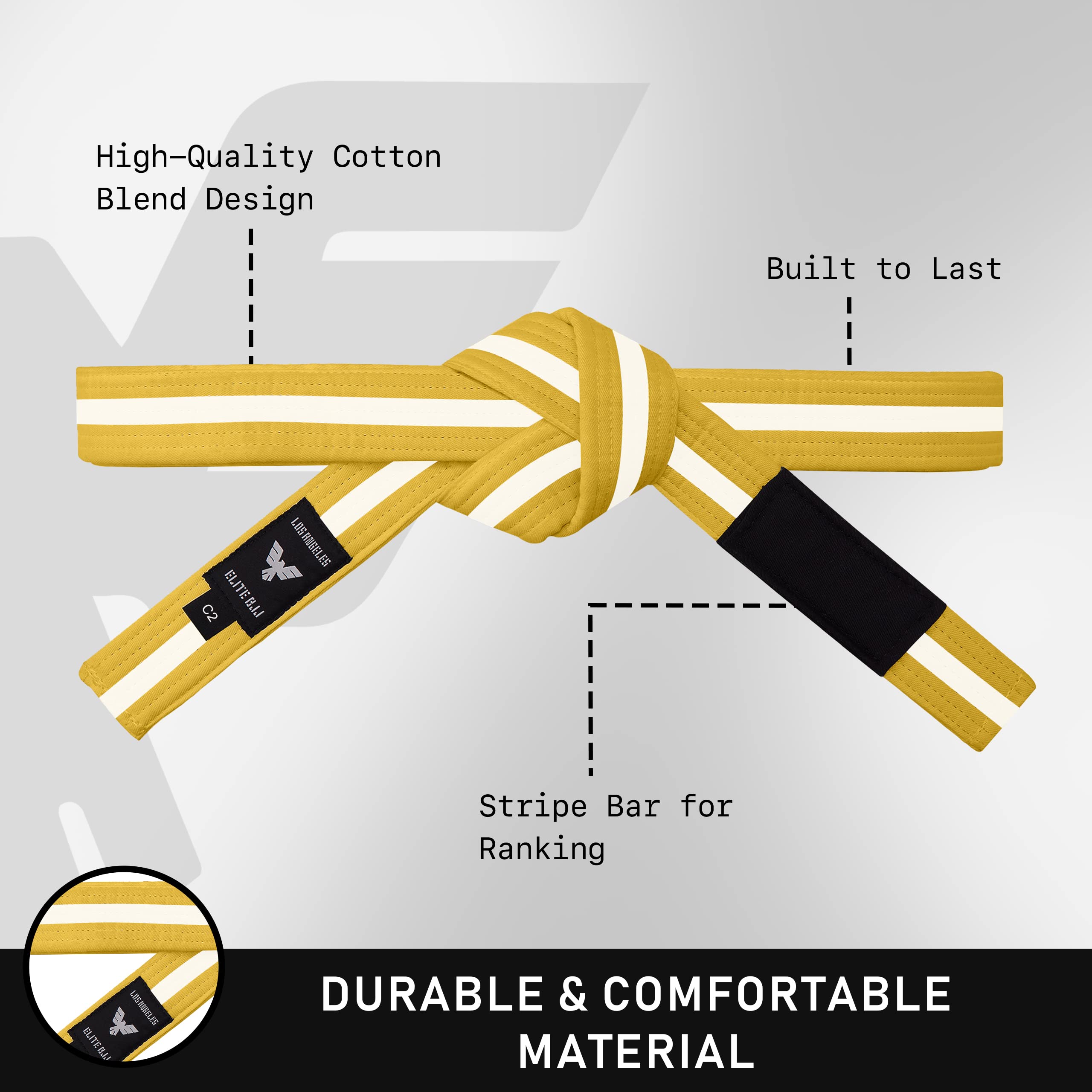 Snapklik.com : Elite Sports Kids Brazilian Jiu Jitsu Belts Preshurunk ...