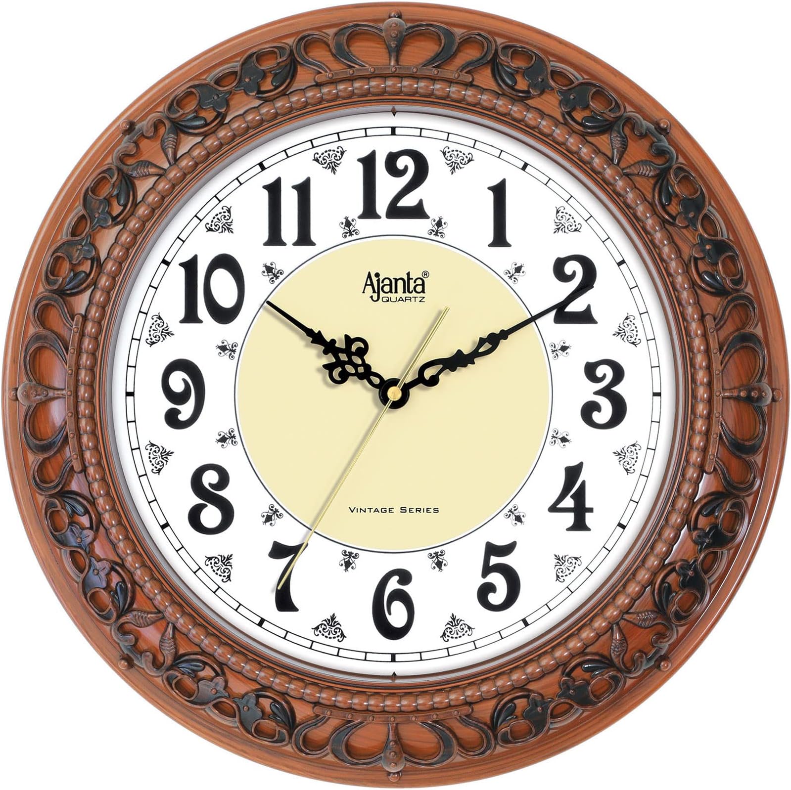 Buy Ajanta Analog Wall Clock Quartz Plastic Silent Sweep Movement ...