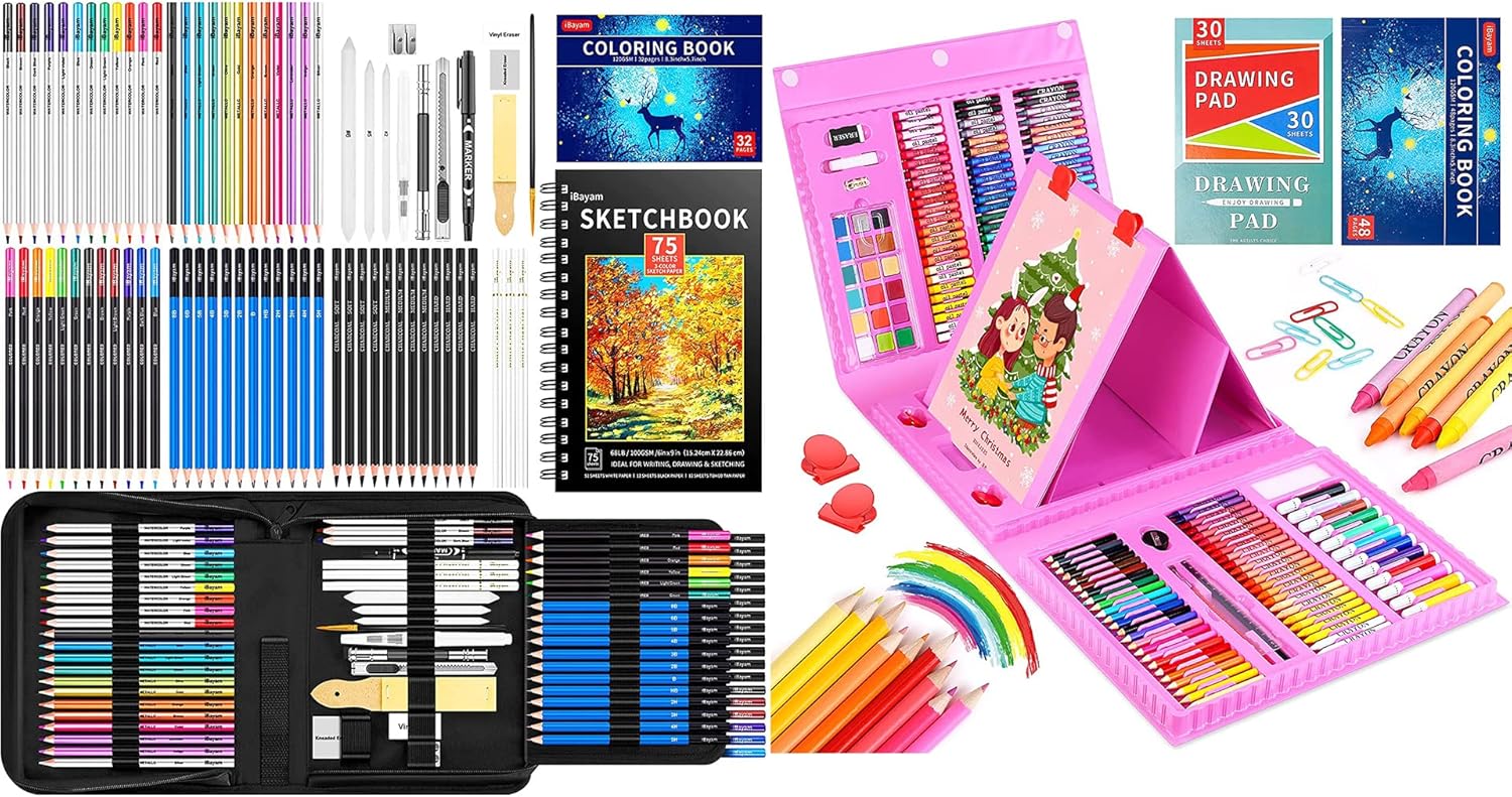 Amazon.com: iBayam 78-Pack Drawing Set & 222 Pack Drawing Kits Art Supplies