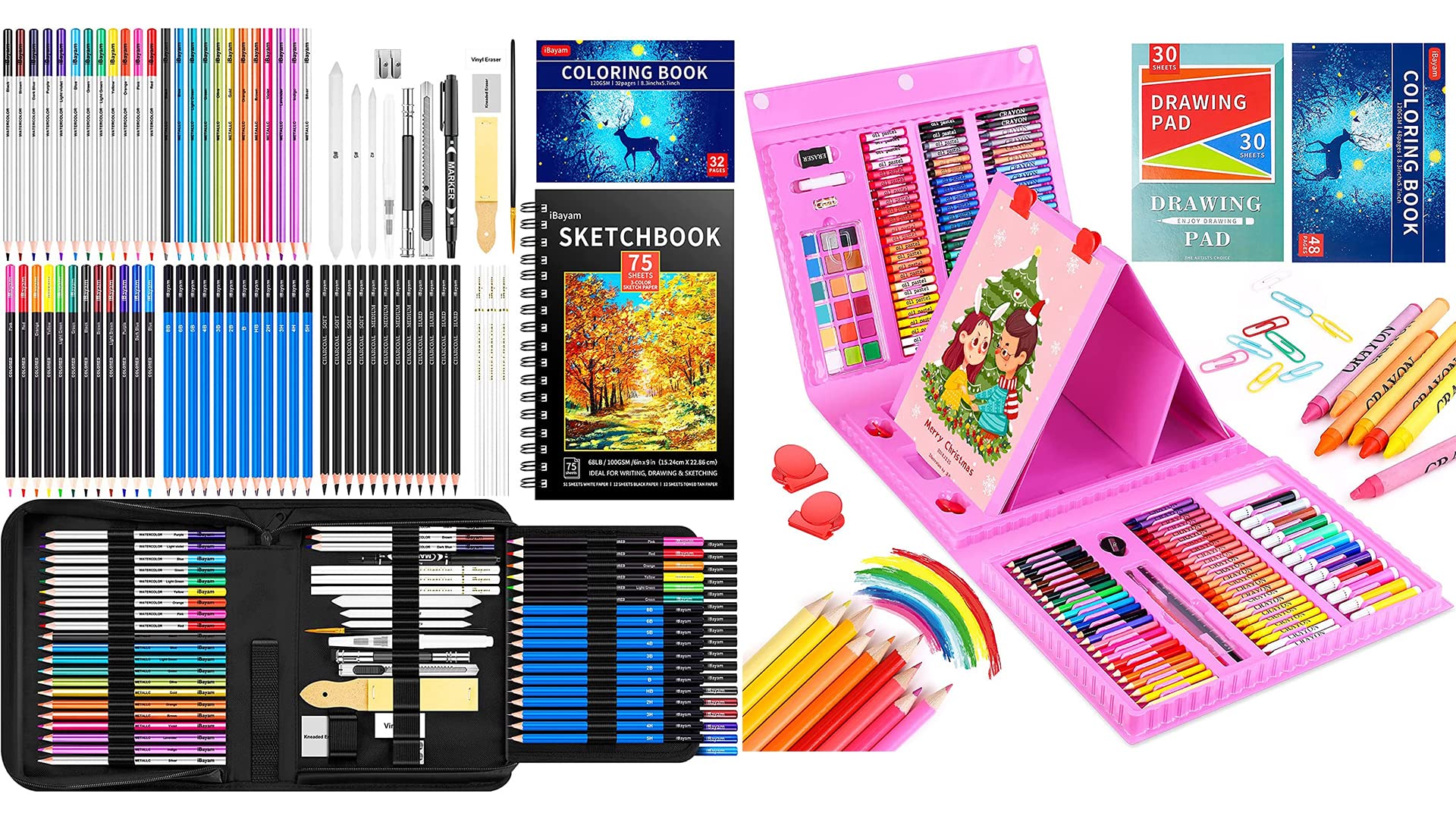 Amazon.com: iBayam 78-Pack Drawing Set & 222 Pack Drawing Kits Art Supplies