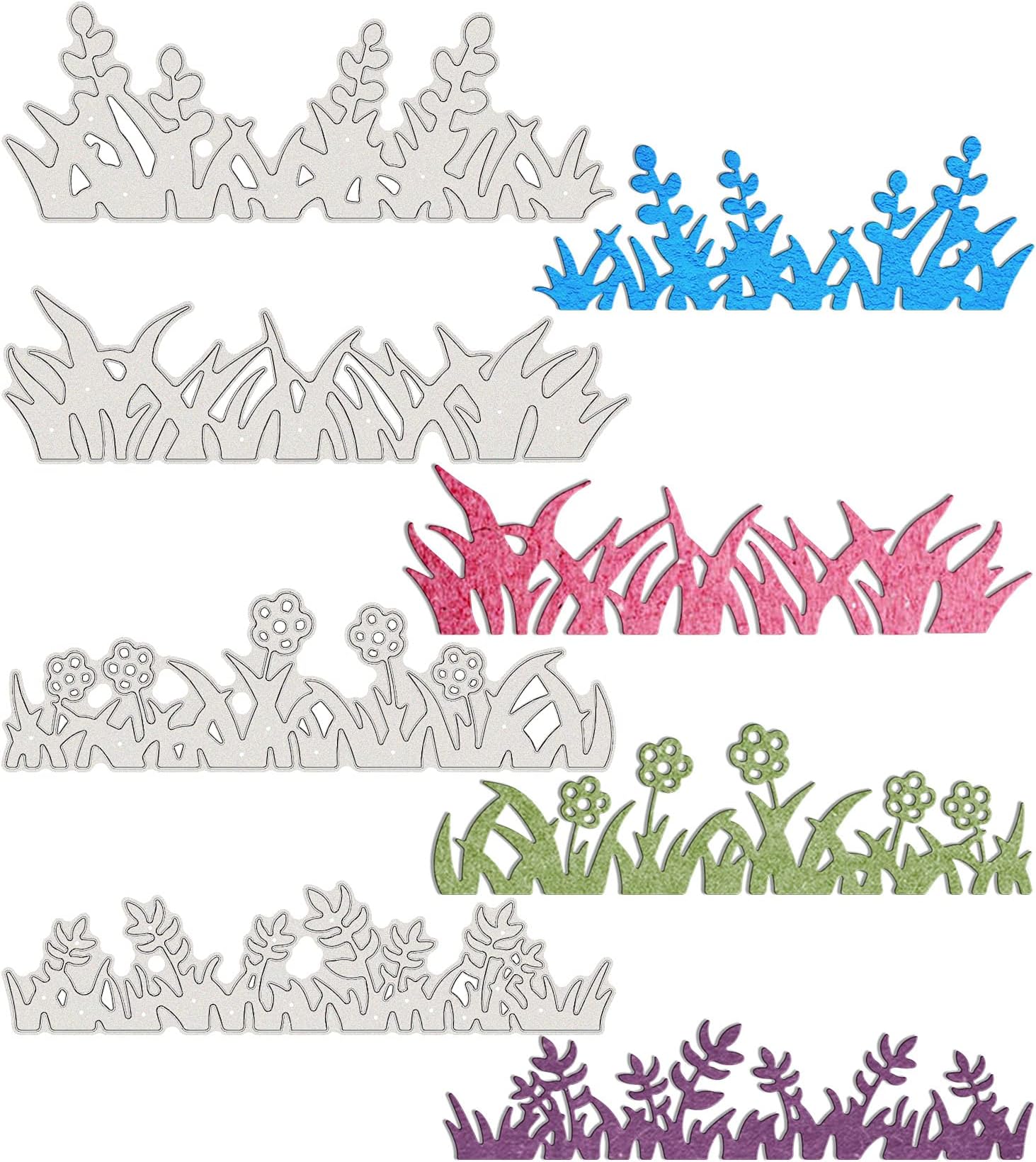 Amazon.com: Grass Cutting Dies Green Grass Metal Die Cuts for DIY ...