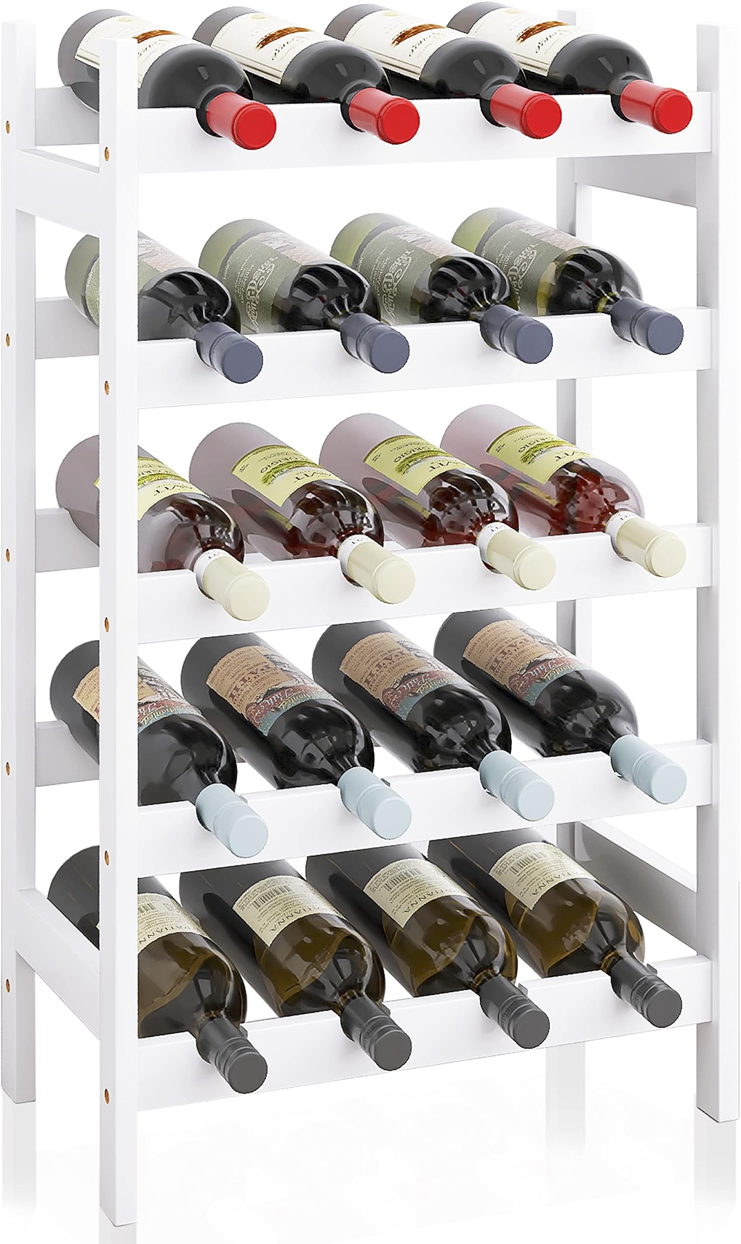 Amazon.com: COSTWAY Stackable Modular Wine Rack, 6-Tier 36 Bottles Wine ...