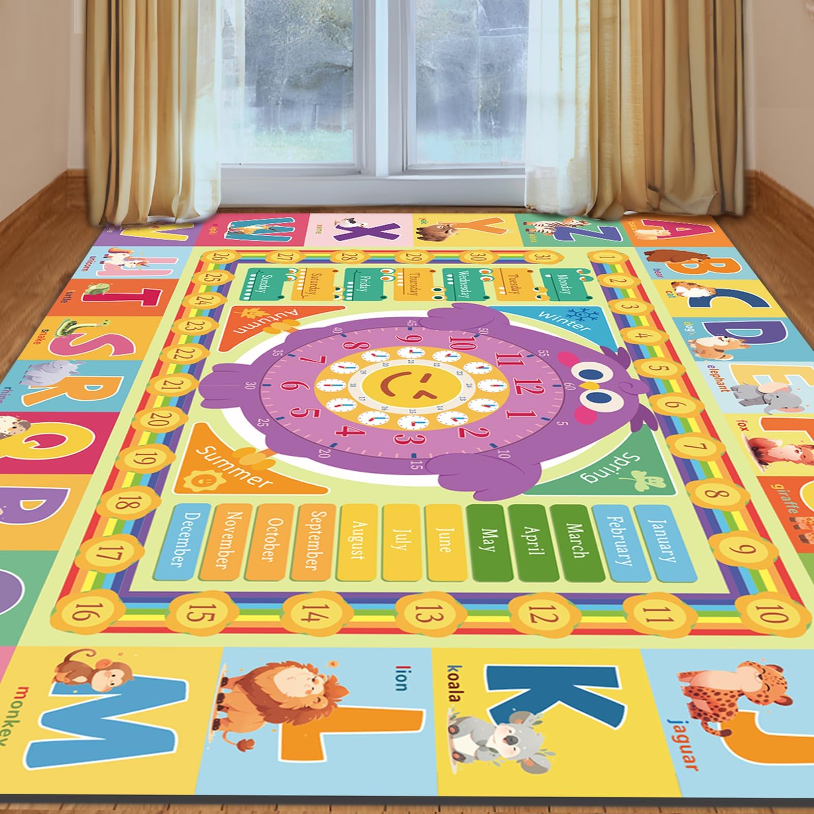 Amazon.com: Vmterliya Educational ABC Kids Rug, TPR Nonslip Toddler ...