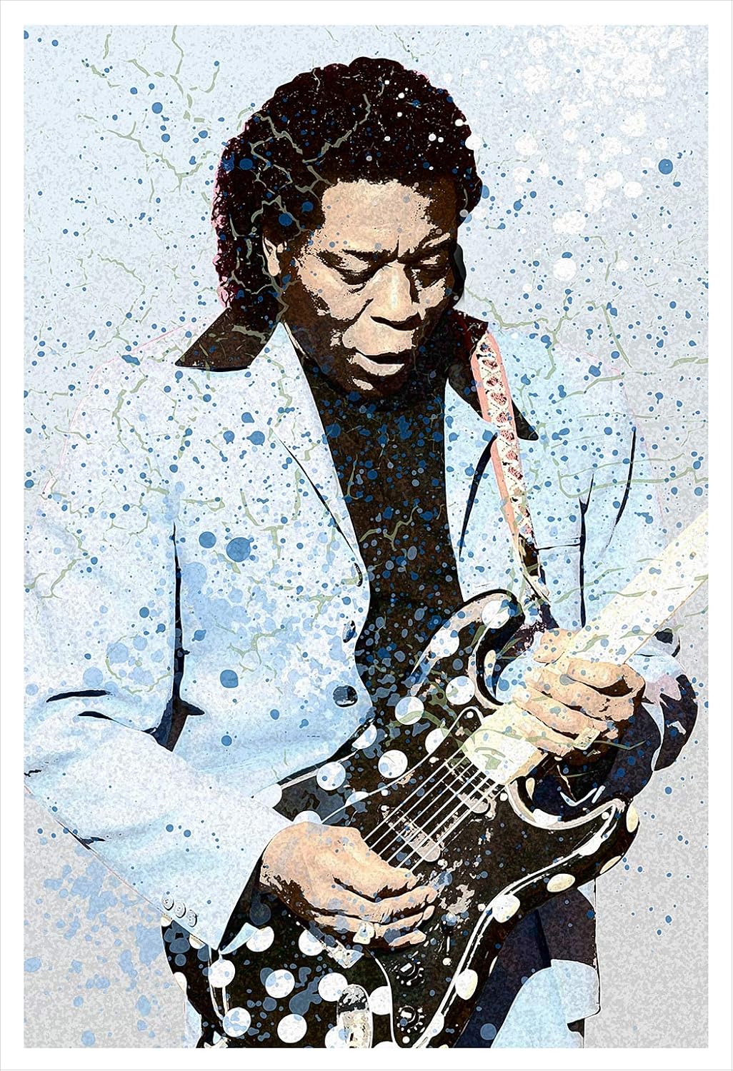 Amazon.com: Buddy Guy - Splatter Art - Poster print - delovelyArts (8 ...