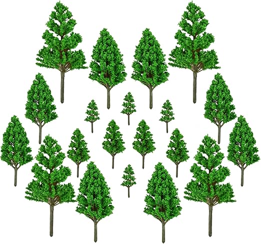 Amazon.com: LUEYAO Mini Model Miniature Trees Mixed Train Scenery ...