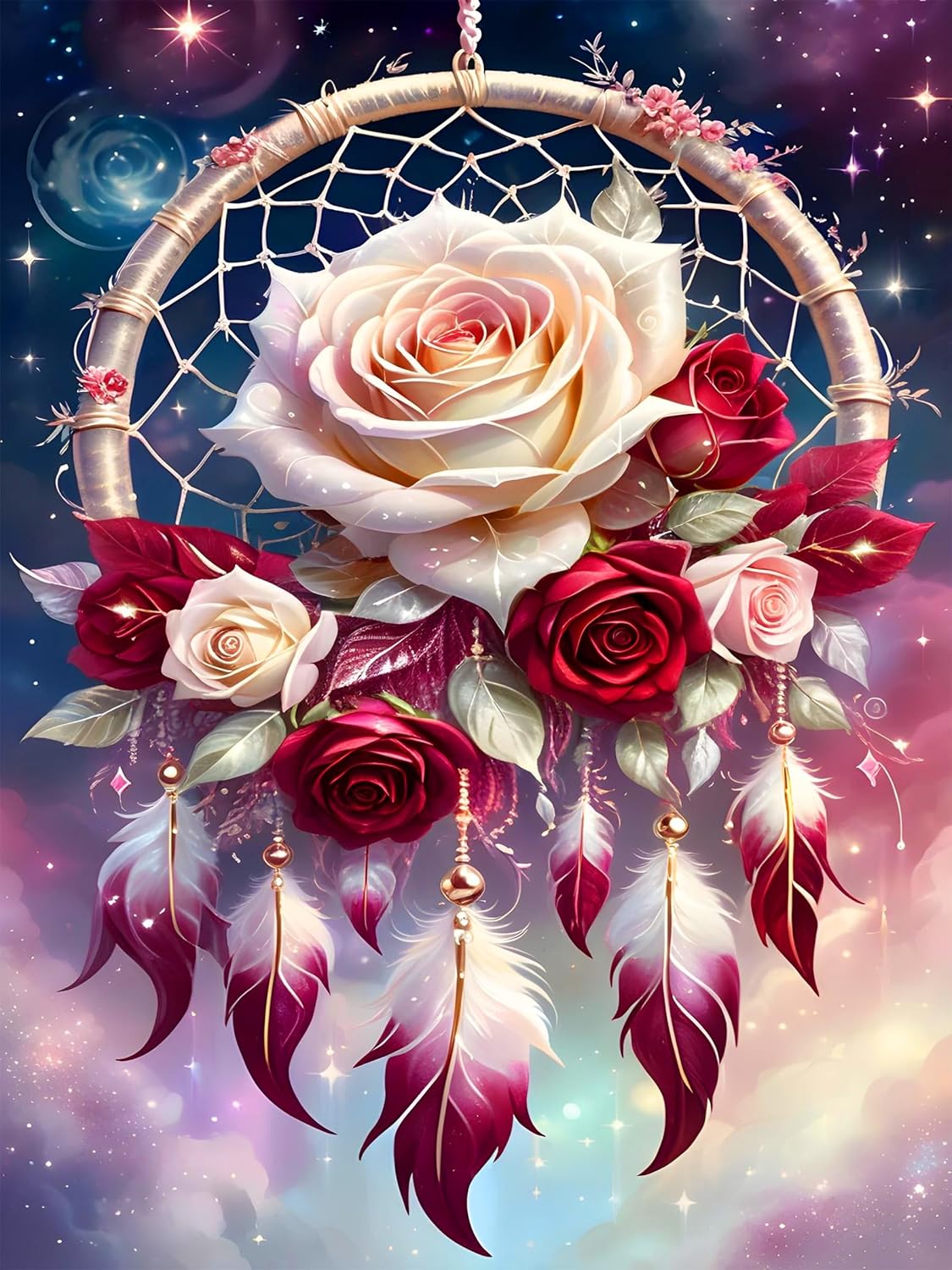 Amazon.com: ijbnhd Rose Dream Catcher Diamond Painting Art Kit for ...