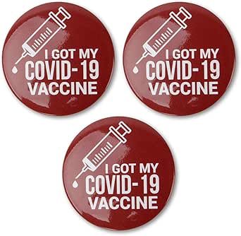 Amazon.com: 2 inch Round - Vaccine Pins Pinback Buttons Badges ...